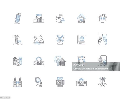 값 라인 아이콘 컬렉션입니다 성실 Hsty 존중 연민 책임 이타심 공감 벡터 및 선형 그림 공정성 충성도 인내 개요 표지판 세트 감사에 대한 스톡 벡터 아트 및 기타 이미지