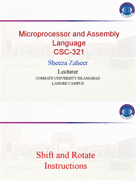 Shift And Rotate Instructions Pdf Assembly Language Computer Hardware