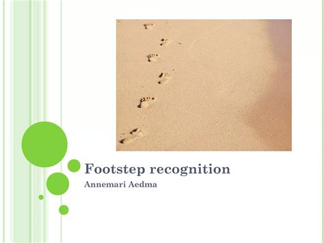 Footstep Recognition Ppt Technology And Computing