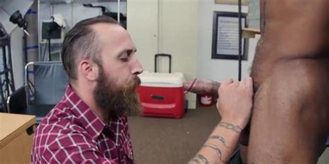 Fuck Off Cracker Bearded Straight Dude Takes Cash For Interracial Ass Fuck
