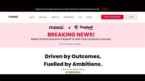 Masai School Clone Using Html Css Youtube