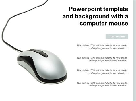 Powerpoint Template And Background With A Computer Mouse Presentation