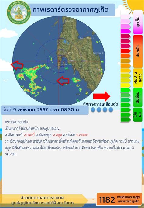 ภาพเรดาร์ตรวจอากาศภูเ ศูนย์อุตุนิยมวิทยาภาคใต้ฝั่งตะวันตก