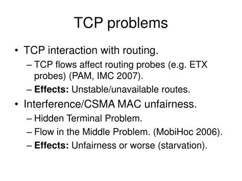 Ppt Tcp Problems In Multi Hop Wireless Networks Powerpoint Presentation Id 1704479