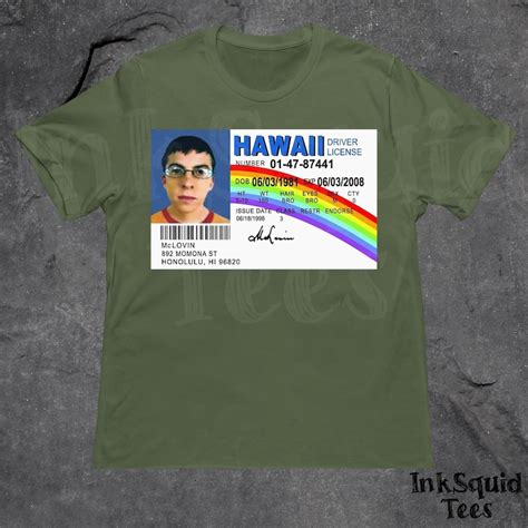 Mclovin From Superbad Id Graphic T Shirt Funny Meme Shirts Top