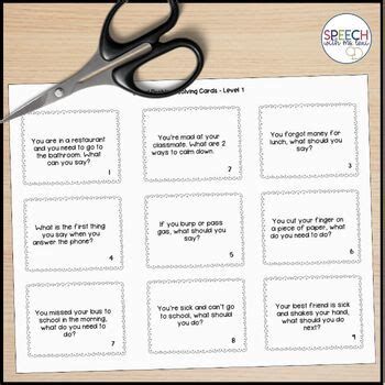 Social Problem Solving Task Cards Functional Life Skills Speech Therapy
