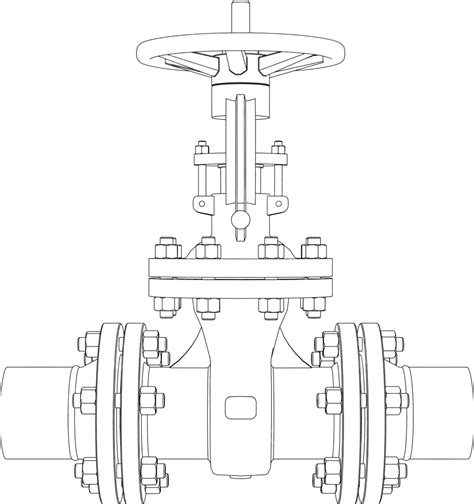 Rendering Vektor Katup Industri Dari Elemen Garis Terbuka 3d Vektor Membuka Garis Elemen Png