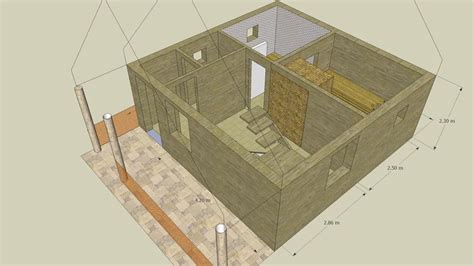 Проект бани 6х6 | 3D Warehouse