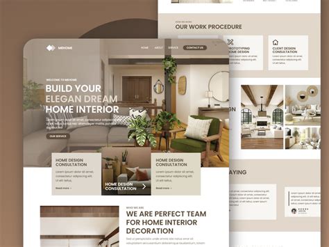 home interior design landing page ui design by praew ~ epicpxls