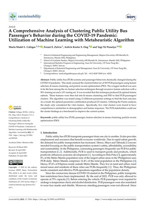 pdf a comprehensive analysis of clustering public utility bus
