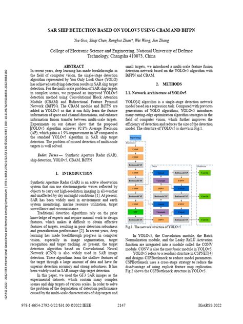Sar Ship Detection Based On Yolov5 Using Cbam And Bifpn Pdf Sensitivity And Specificity
