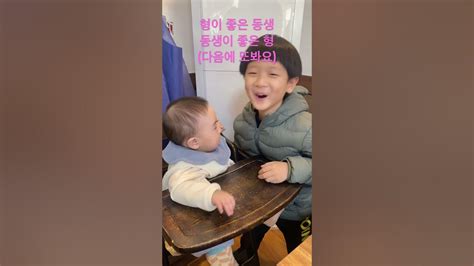 사랑에 빠졌어요 형과동생 아이좋아라 눈맞춤 육아일상 구르미 Youtube