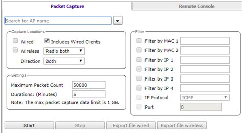 Configuring Packet Capture On A Selected Ap