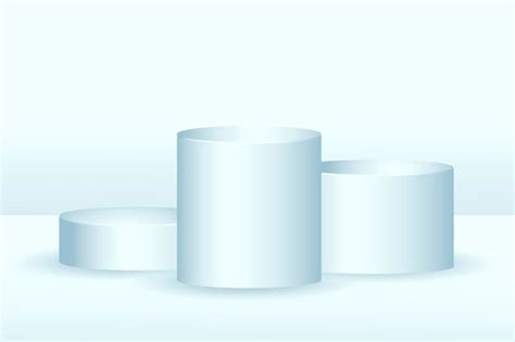 Premium Vector Realistic 3d Pedestal Podium Set In Abstract Room Minimal Scene For Products