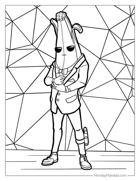 Fortnite Peely Coloring