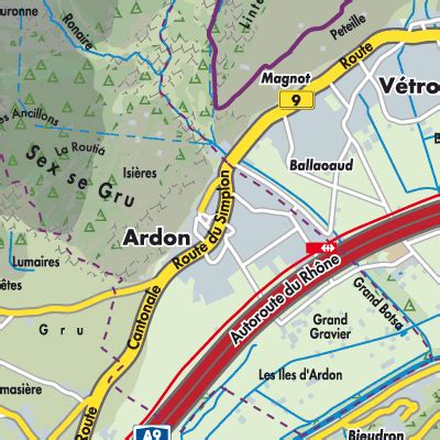 Ardon - Stadtpläne und Landkarten