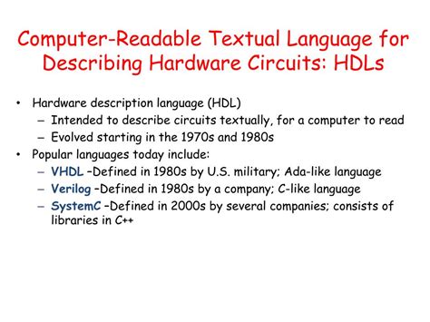 Ppt Hardware Description Languages Powerpoint Presentation Free Download Id2929774