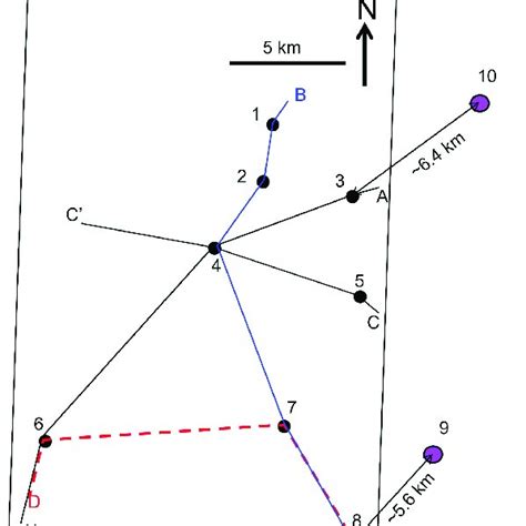 Database Map Showing Well Locations And Lines Of Cross Sections Download Scientific Diagram