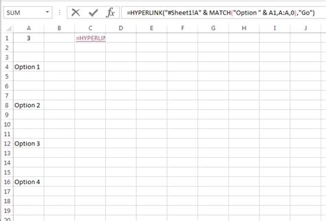 Hyperlink And Numbered Drop Down List In Excel Stack Overflow