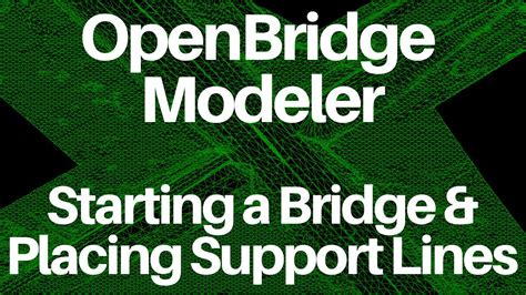 OpenBridge Modeler Starting A Bridge Placing Support Lines YouTube