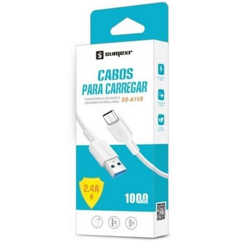 Cabo USB Sumexr SS A Micro USB V A Carga Rápida Unidade Shopee Brasil