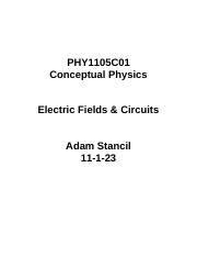 Understanding Electric Fields Ohm S Law And Circuits Course Hero