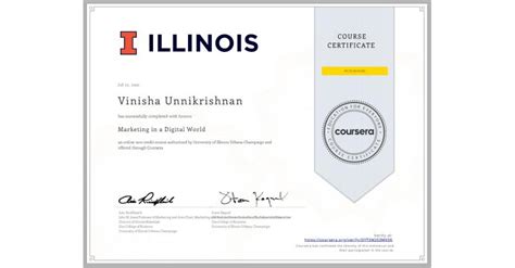vinisha u on linkedin completion certificate for marketing in a digital world