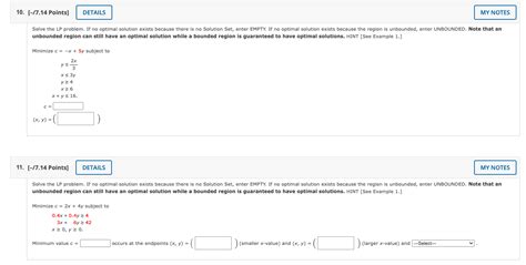 Solved Minimize C −x 5y Subject To