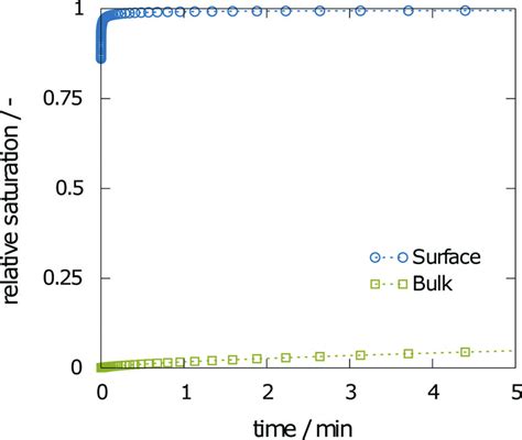 Simulation Results Of The Relative Saturation On The Surface And In The Download Scientific