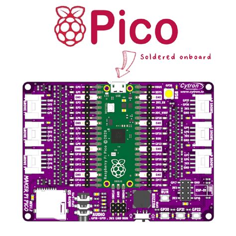 Cytron Maker Pi Pico Avec Raspberry Pi Pico Prémonté Elektor