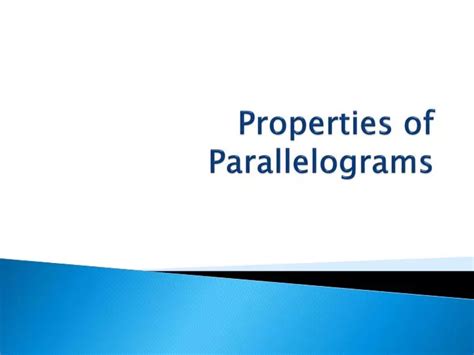 PPT Properties Of Parallelograms PowerPoint Presentation Free Download ID 4642645