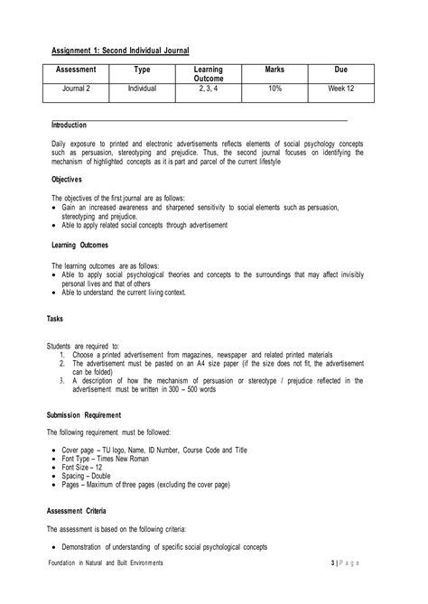 Assignment Individual Journal Docx
