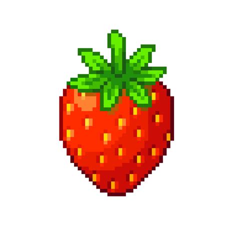 Un 8 Po Retrò Styled Pixel Arte Illustrazione Di Un Fragola 19017601 Png