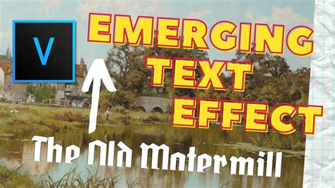 record speed tutorials emerging text effect in vegas youtube