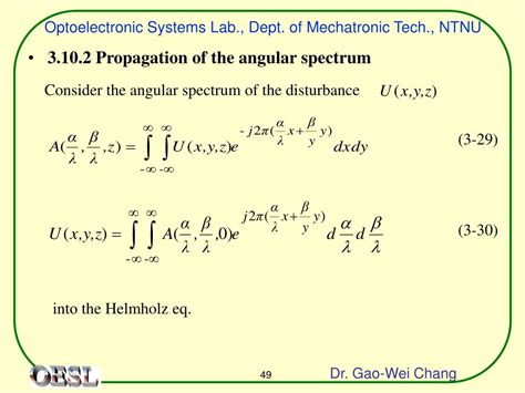 Ppt Chap 3 Foundations Of Scalar Diffraction Theory Powerpoint