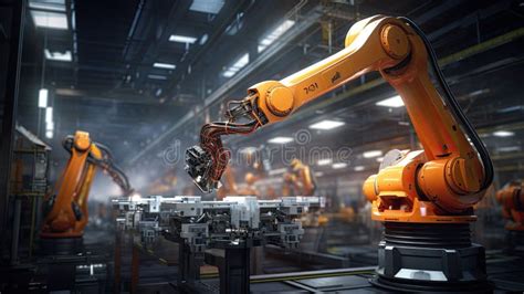 Working Robots Seamlessly Integrated Into Communication Networks Illustrating The Synergy