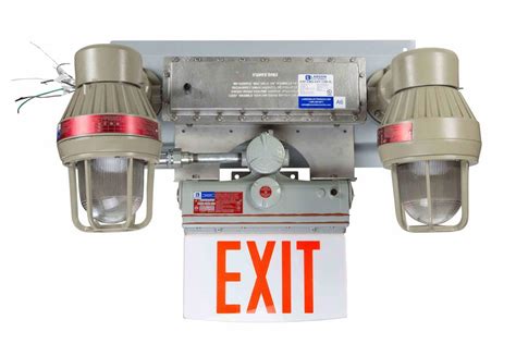 Larson Electronics Explosion Proof Led Bug Eyes With Exit Sign C1d1