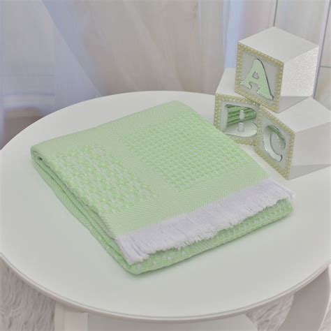 Manta Bebê Jacquard Patchwork Verde Texnew Bebê