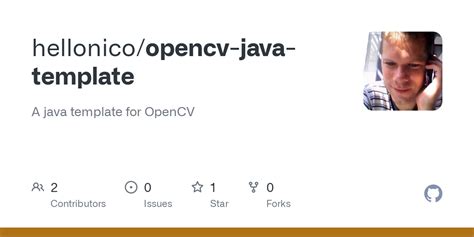 Github Hellonicoopencv Java Template A Java Template For Opencv