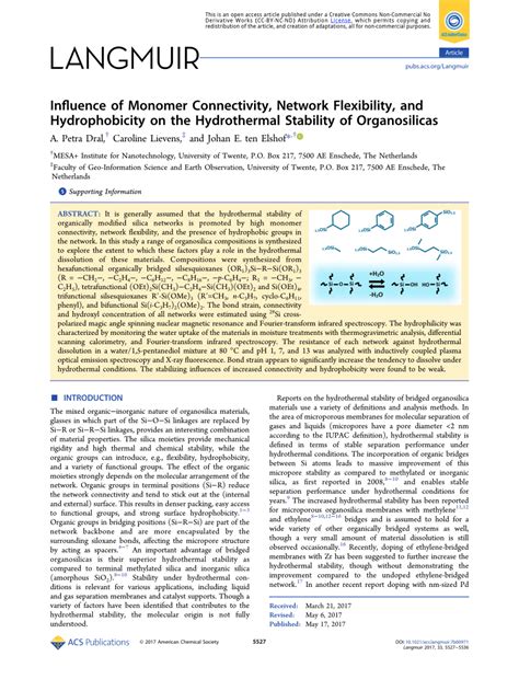 Pdf The Influence Of Monomer Connectivity Network Flexibility And Hydrophobicity On The