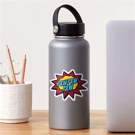 "Pew Pew Pew Comics" Sticker for Sale by milgraphics | Redbubble