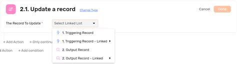 Workiom Help Center 🎬update Record Action