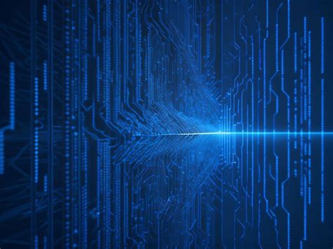 Premium Photo Blue Digital Binary Data On Computer Screen Background