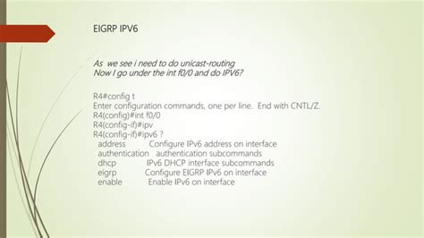 Cisco Ccna Eigrp Ipv6 Configuration Ppt Free Download