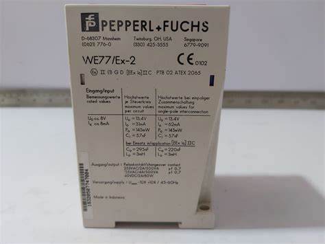 Pepperlfuchs We77ex 2 Part No 129200 Safety Switch Amplifier S N