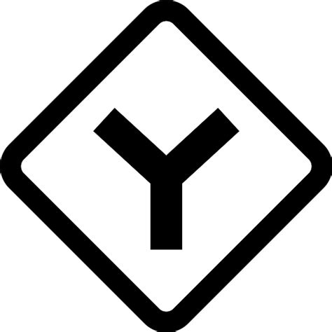 Sign Intersection Fill Icon