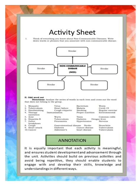 Annotation Activity Sheet Pdf