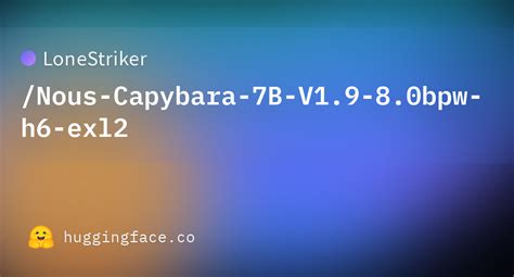 LoneStriker Nous Capybara B V Bpw H Exl At Main