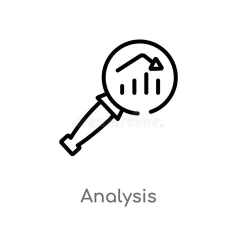 Outline Analysis Vector Icon Isolated Black Simple Line Element Illustration From Human