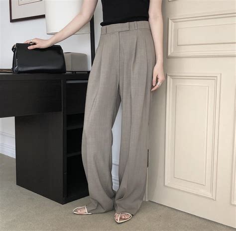 마이아르무아 오버클래식 마 린넨 슬랙스 셋업 세트 가능 여름 봄 와이드 핀턱 고급스러운 세련된 바지 팬츠